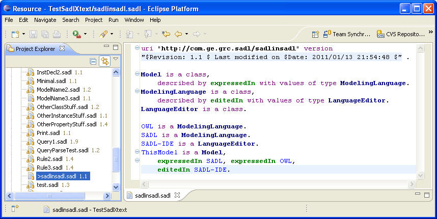 Semantic Application Design Language (SADL)